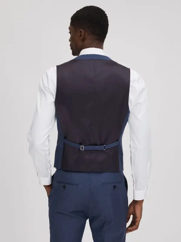REISS Harrison Slim Fit Wool Waistcoat