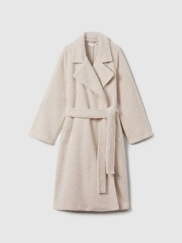Good American Oversized Sherpa Trench Coat