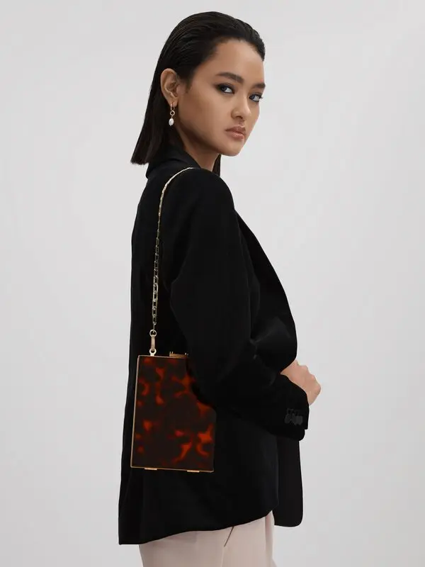 REISS Gigi Acetate Clutch