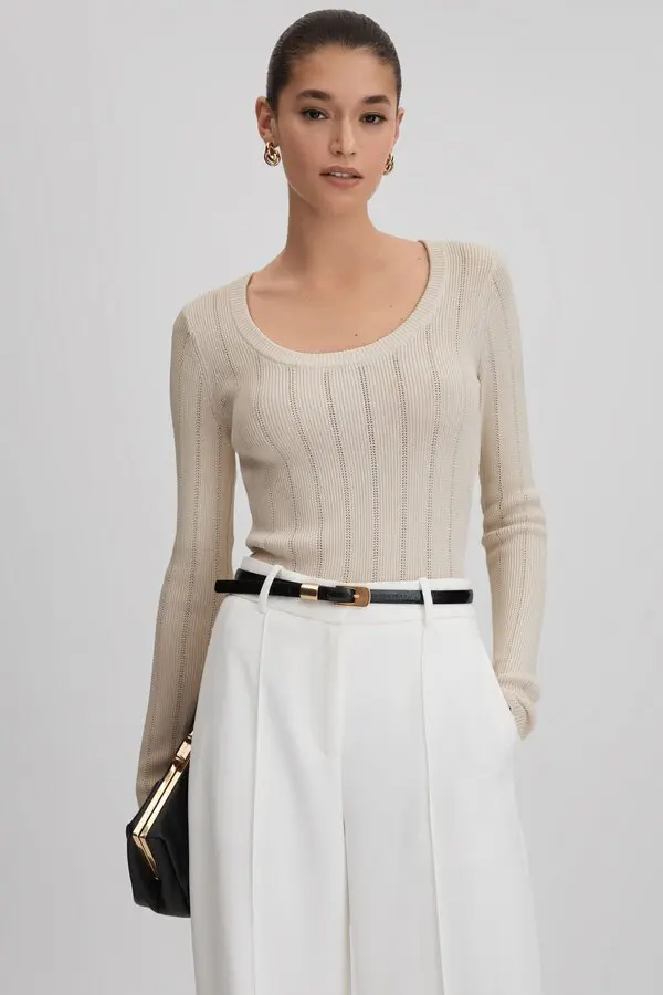 REISS Sierra Knitted Top