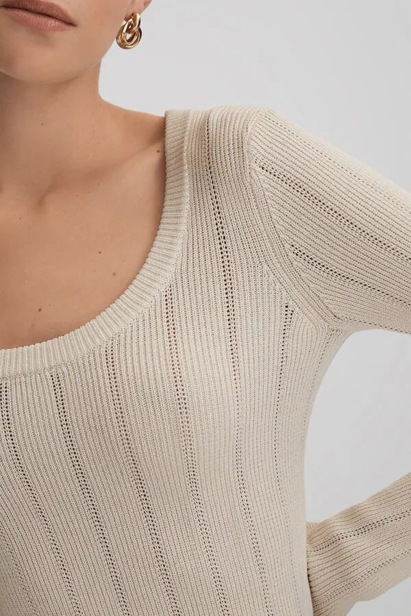 REISS Sierra Knitted Top