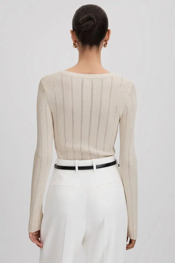 REISS Sierra Knitted Top