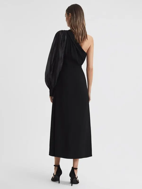 REISS Maeve One-shoulder Midi Dress