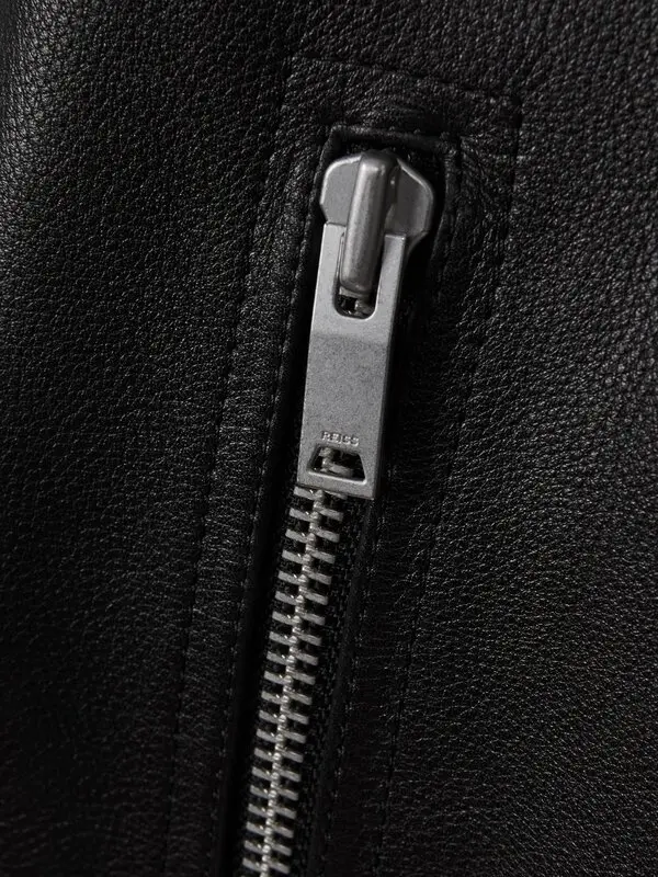REISS X Mclaren F1 Team Piston Embossed Leather Jacket