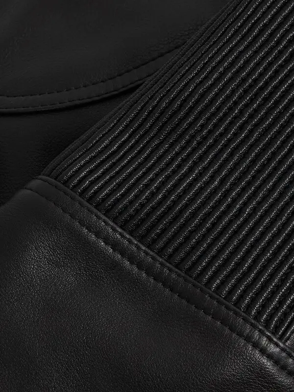 REISS X Mclaren F1 Team Piston Embossed Leather Jacket