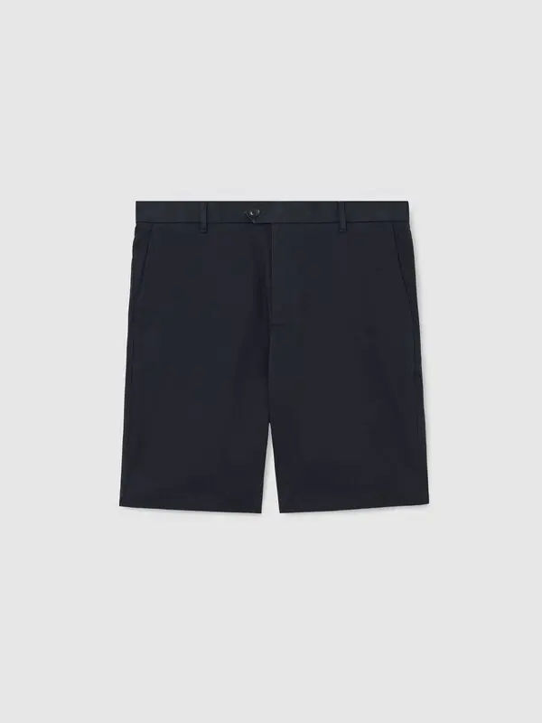 REISS Wicketairforce Short Length Casual Chino Shorts - Navy