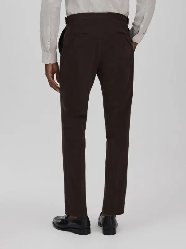 OSCAR JACOBSON Slim-fit Cotton Delon Trousers