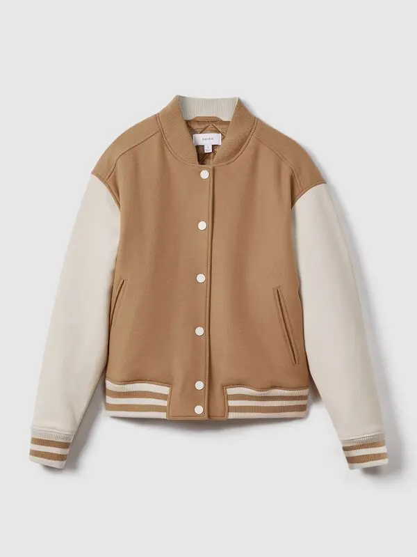 REISS Vienna Premium Blend Bomber Jacket