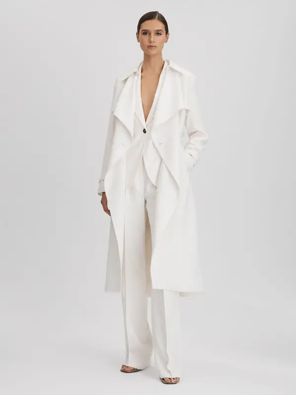 REISS Etta Double Breasted Trench Coat