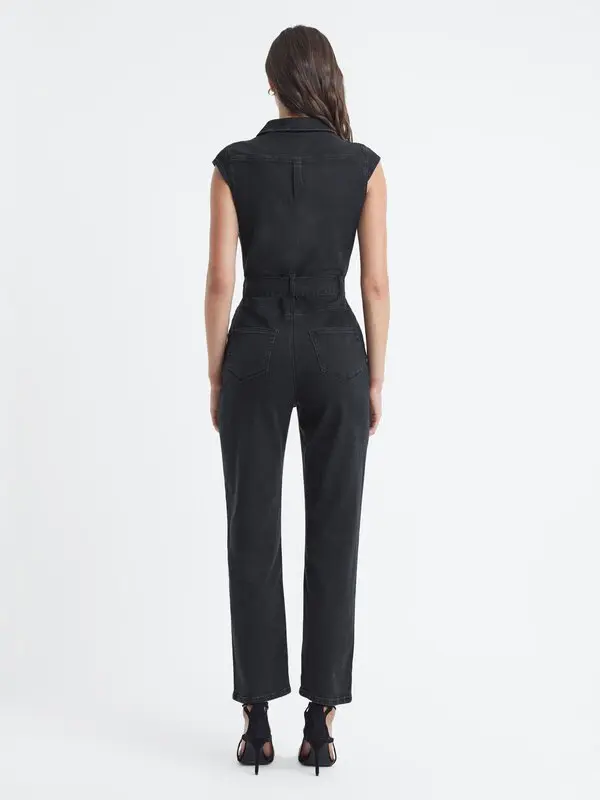 Paige Jett Belted Jumpsuit