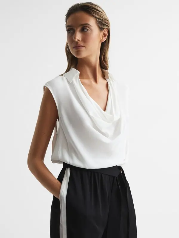 REISS Colorblock Shirt Jumpsuit