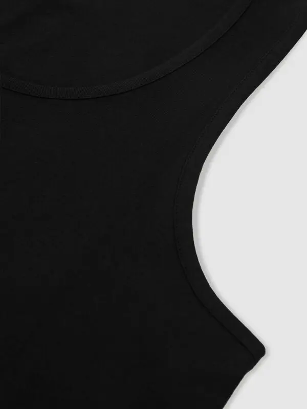 REISS Vinnie Cotton-stretch Vest - Black