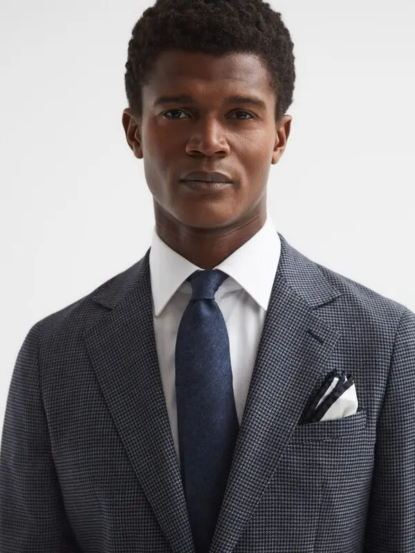 REISS Leadenhall Single Breasted Dogtooth Slim Fit Blazer