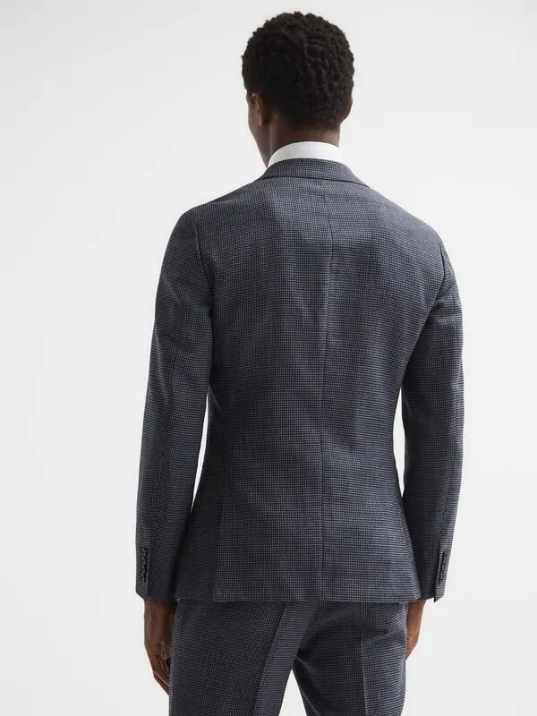 REISS Leadenhall Single Breasted Dogtooth Slim Fit Blazer