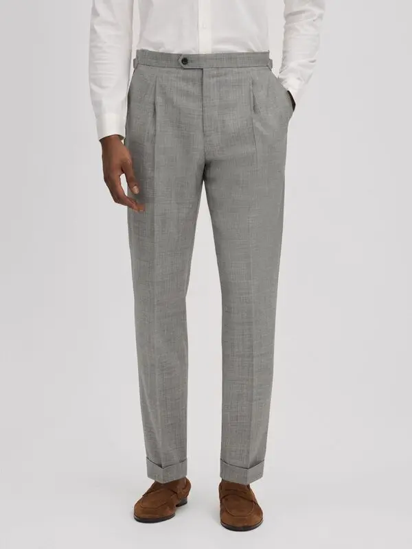 REISS Valentine Slim Fit Wool Blend Trousers