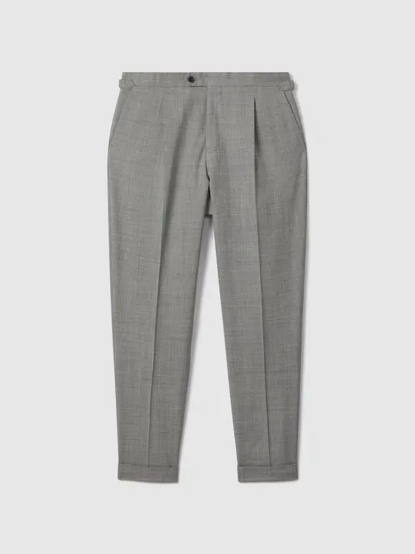 REISS Valentine Slim Fit Wool Blend Trousers