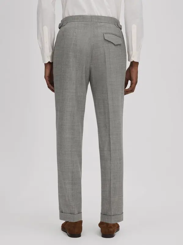 REISS Valentine Slim Fit Wool Blend Trousers