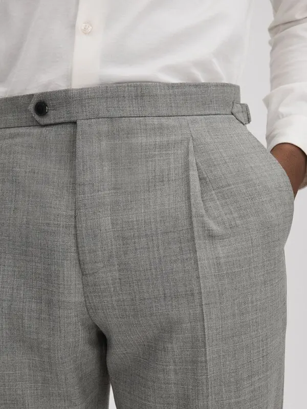 REISS Valentine Slim Fit Wool Blend Trousers