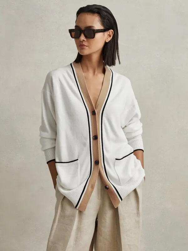 REISS Carly Wool Blend Cardigan