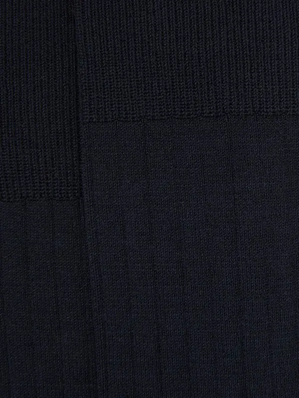 REISS Fela Cotton-blend Ribbed Socks - Navy