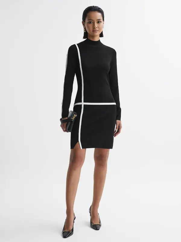 REISS Annie Knitted Mini Dress