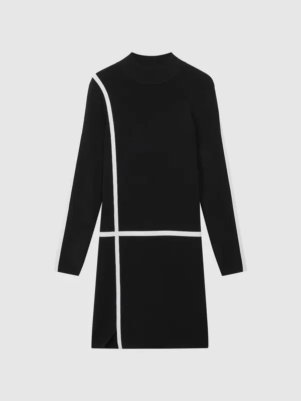 REISS Annie Knitted Mini Dress