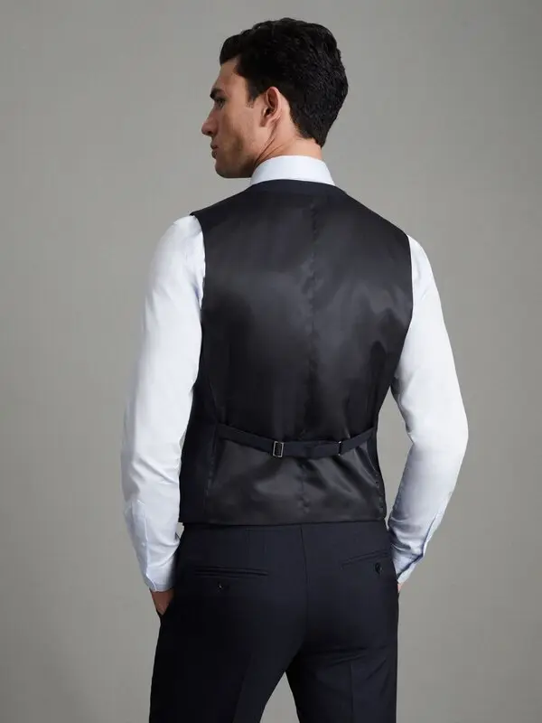 REISS Horseshoe Slim Fit Wool Waistcoat