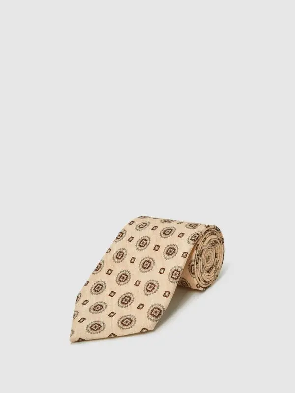 REISS Printed Standard Neck Tie