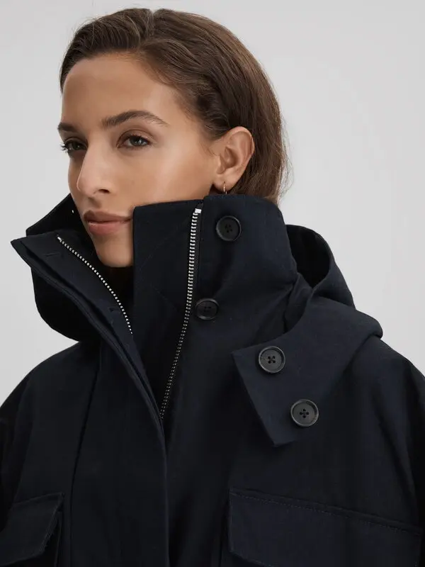 REISS Peyton Cotton Parka Coat