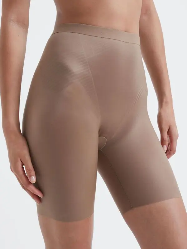 Spanx Shapewear Firming Mid-thigh Shorts - Cafe Au Lait