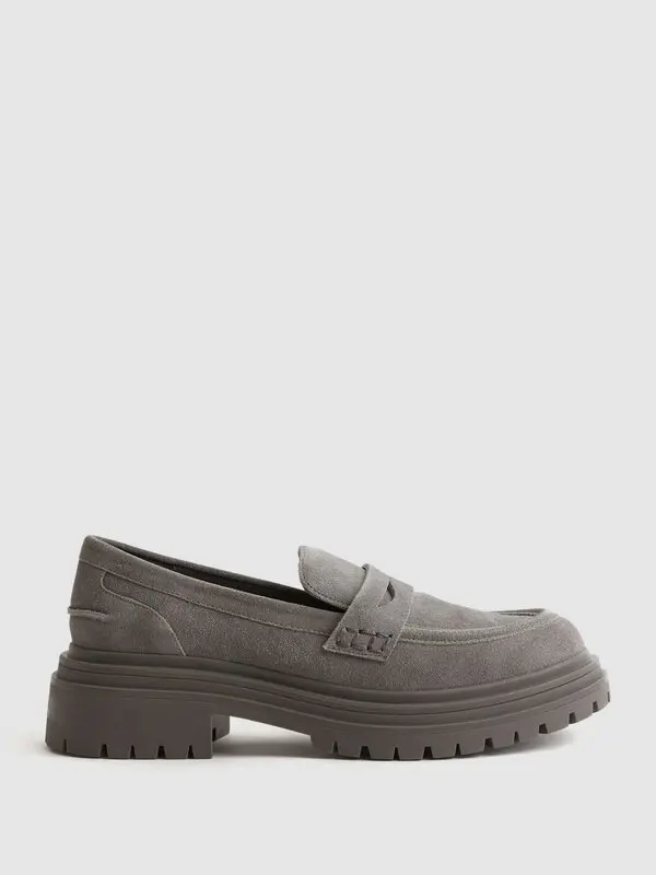 REISS Adele Leather Loafers