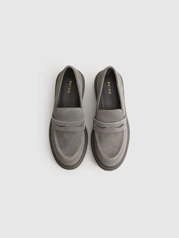 REISS Adele Leather Loafers