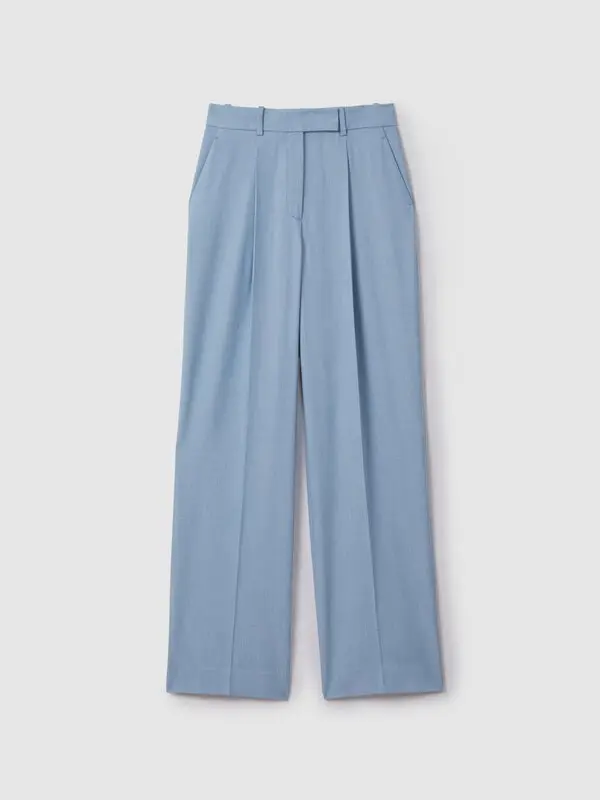 REISS June Wide Leg Trousers With Tencel™ Fibers