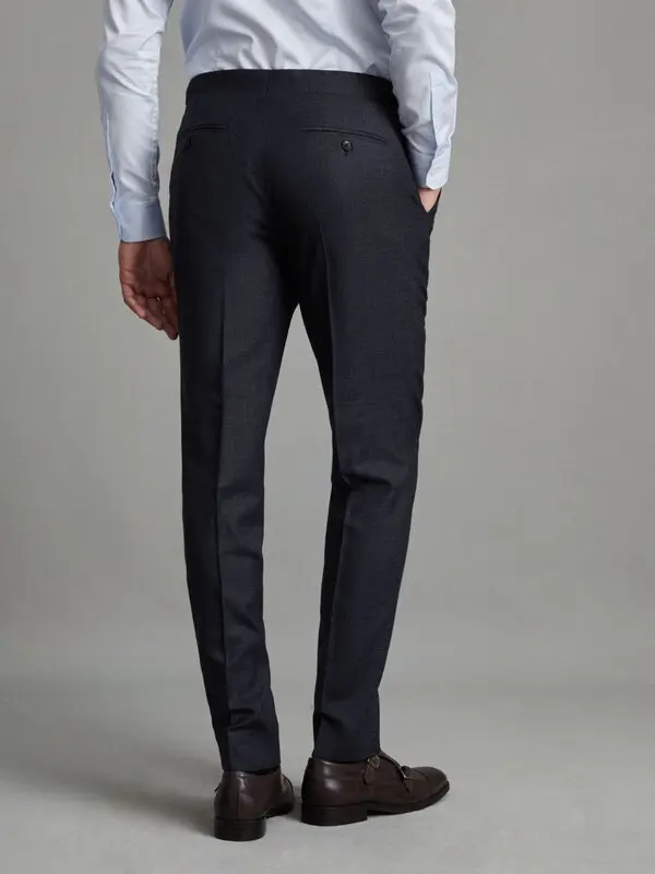 REISS Dunn Slim-fit Textured Wool Trousers