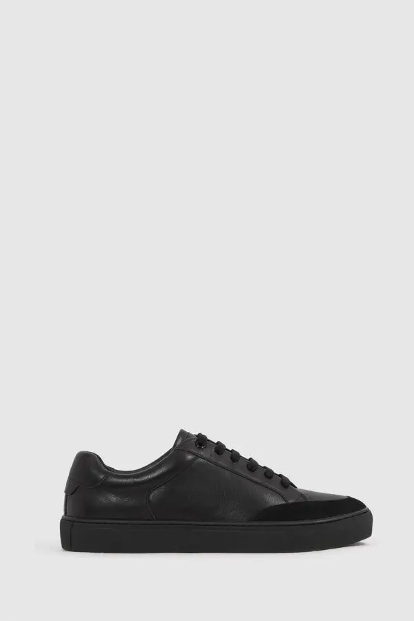 REISS Ashley Leather Low-top Trainers