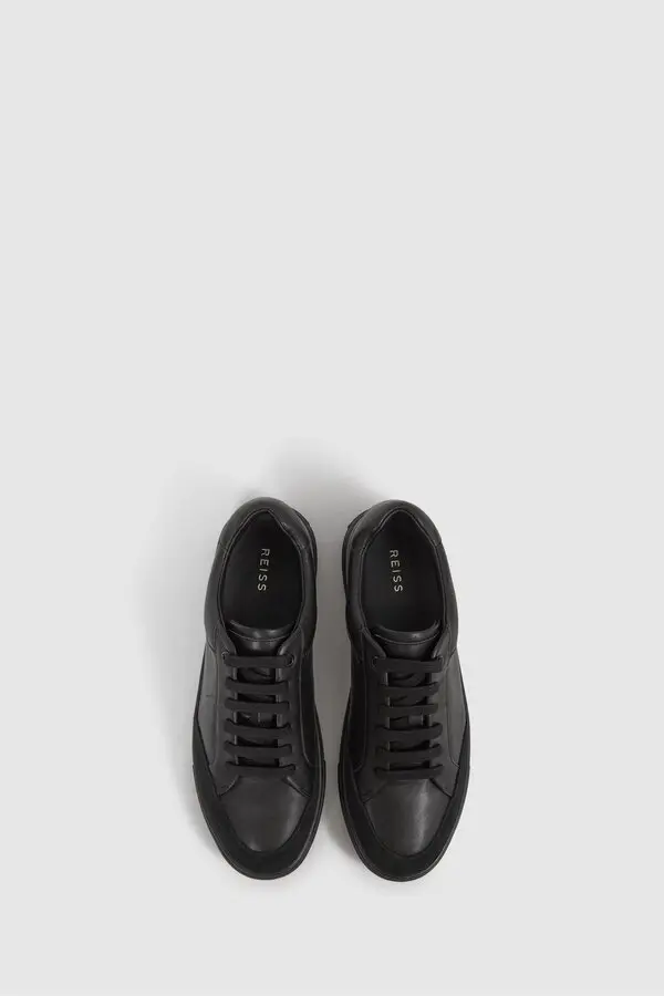 REISS Ashley Leather Low-top Trainers