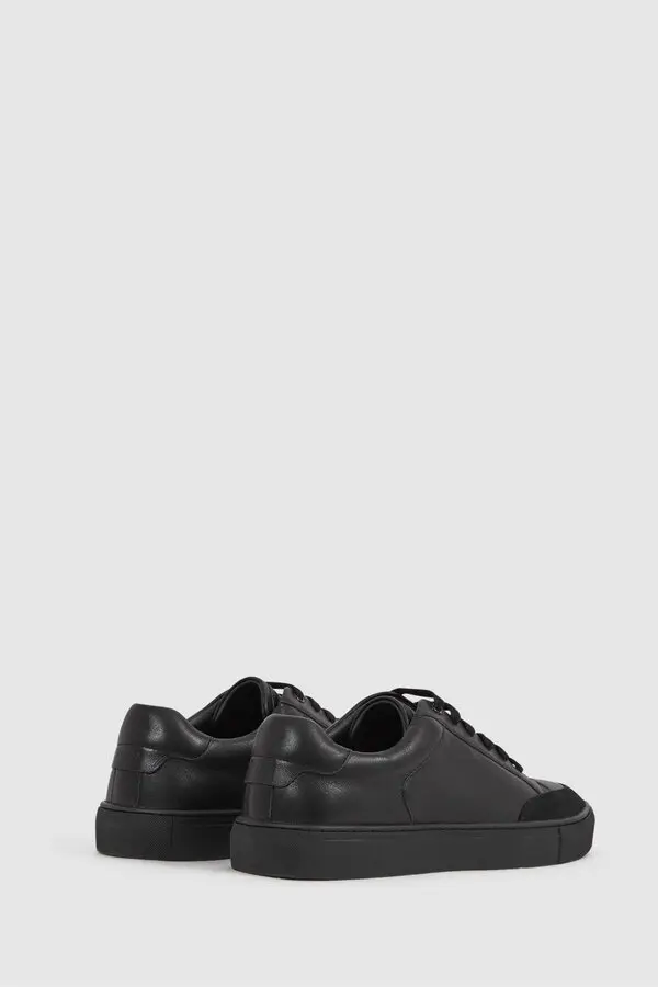 REISS Ashley Leather Low-top Trainers