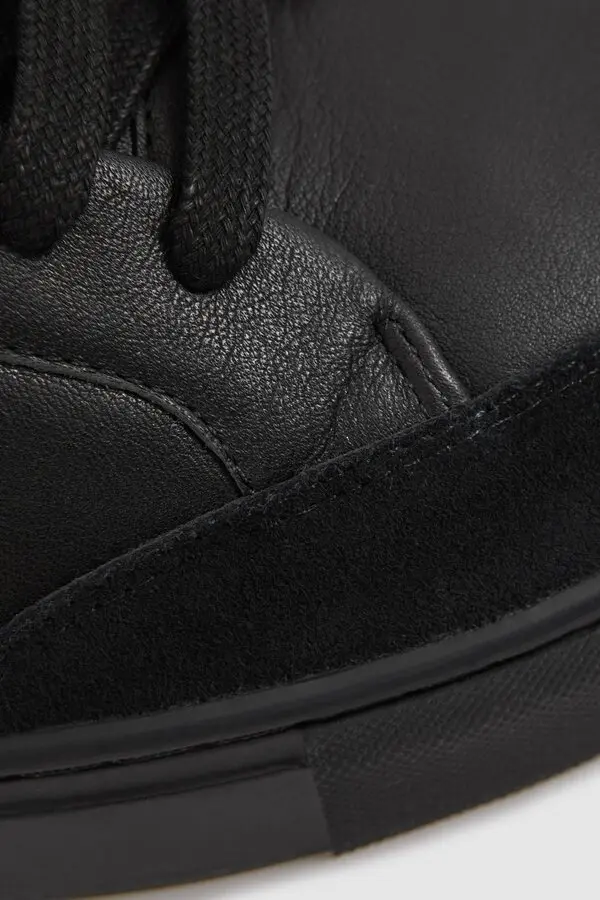 REISS Ashley Leather Low-top Trainers