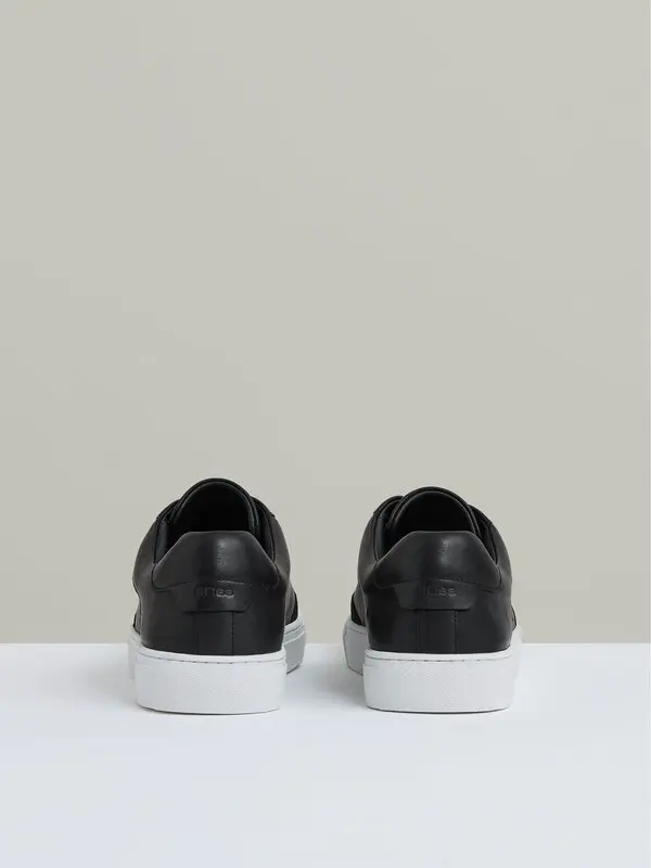 REISS Ashley Leather Low-top Trainers