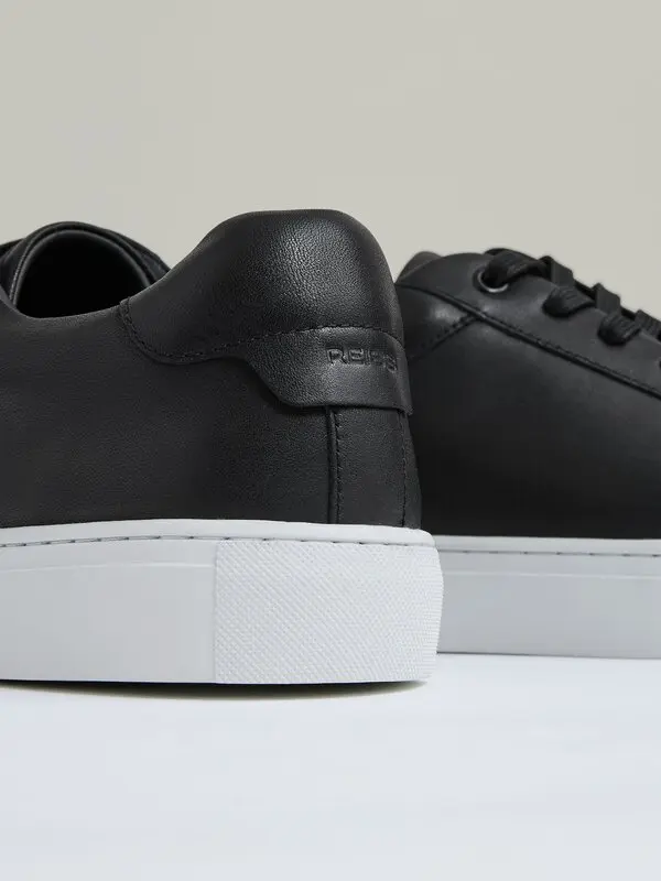 REISS Ashley Leather Low-top Trainers