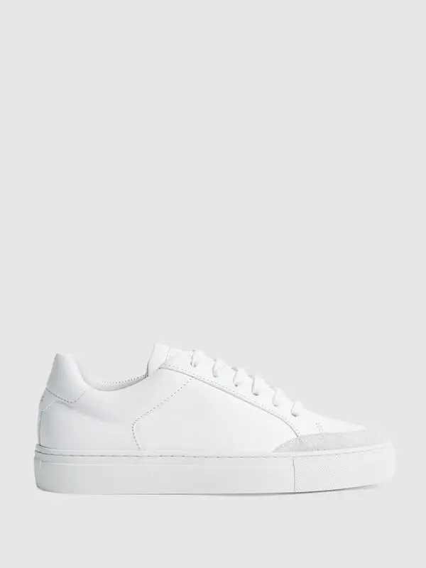 REISS Ashley Leather Low-top Trainers