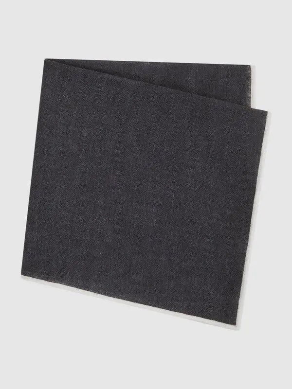REISS Piazza Linen Plain Pocket Square