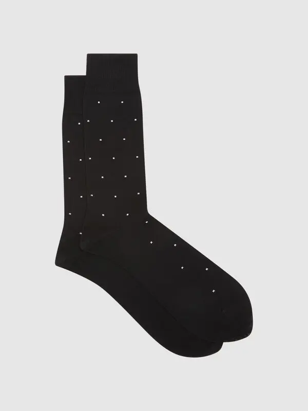 REISS Polka Dot Socks - Black