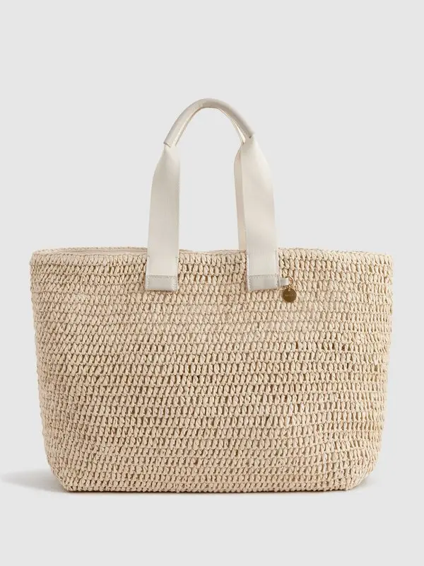 REISS Emeryson Woven Tote Bag