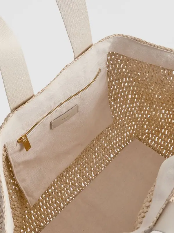 REISS Emeryson Woven Tote Bag