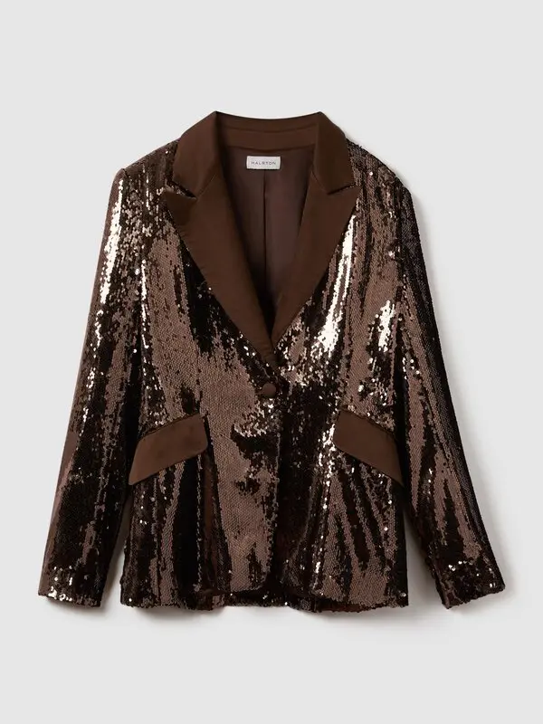Halston Tailored Sequined Blazer