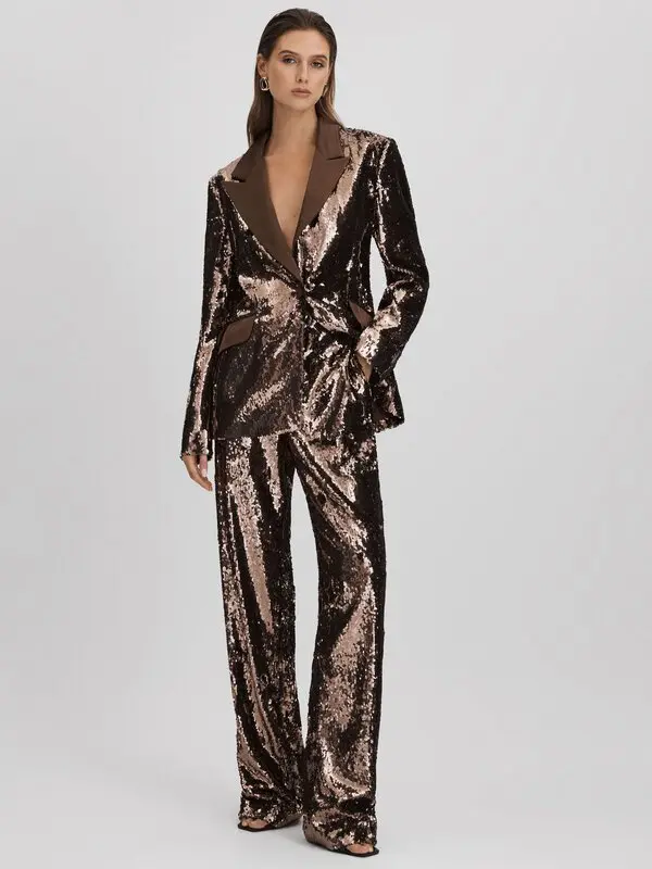 Halston Tailored Sequined Blazer