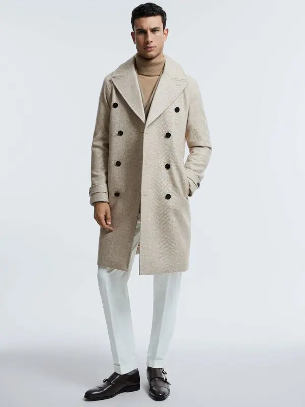 ATELIER Hardwick Italian Wool Blend Double-breasted Coat