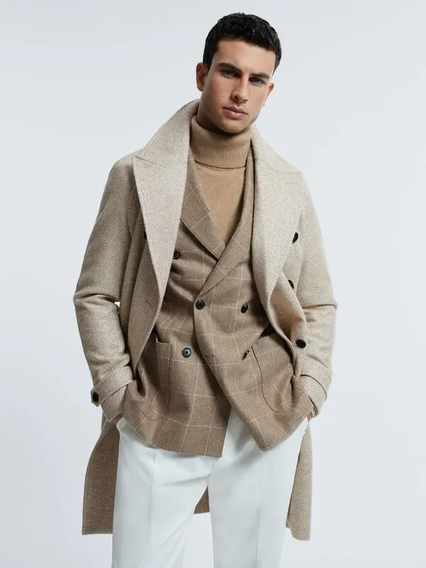ATELIER Hardwick Italian Wool Blend Double-breasted Coat