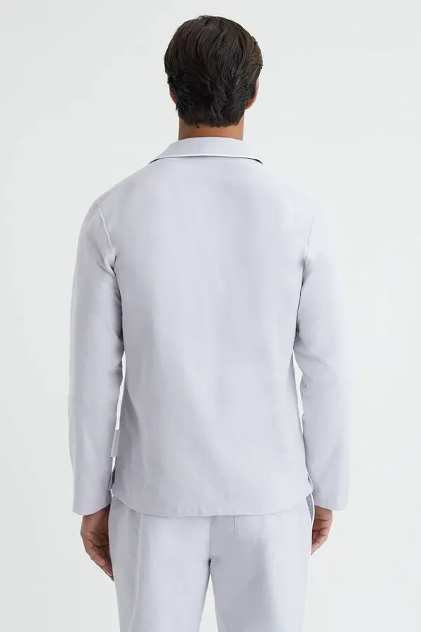 REISS Keddingtonice Cotton Button-through Pyjama Shirt